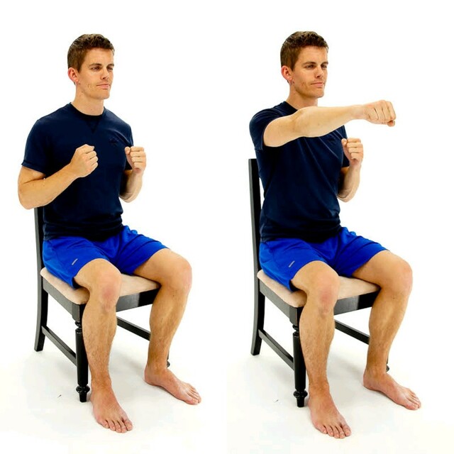 Seated Punches by Patrick B. - Exercise How-to - Skimble