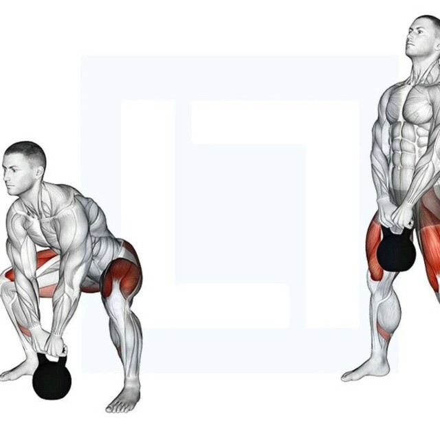 Peso muerto sumo con pesas rusas by Xexu Lara - Ejercicio Cómo hacerlo ...