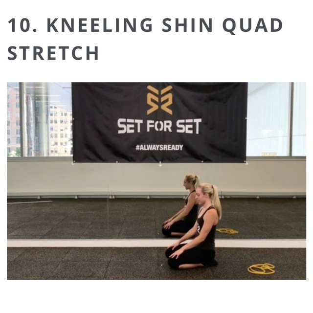 Kneeling Shin Quad Stretch by James Cummings - Exercise How-to - Skimble