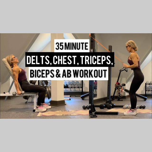Delts, Chest, Triceps, Biceps & Abs - Free Upper Body Workout - Skimble