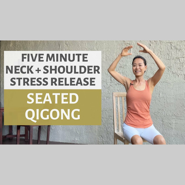 Neck Shoulder Stress Release Seated Qigong 5 Minute Free Neck