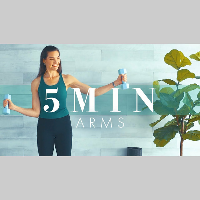 5 Minute Arm Workout // Compound Exercises with Dumbbells! - Free Arm ...