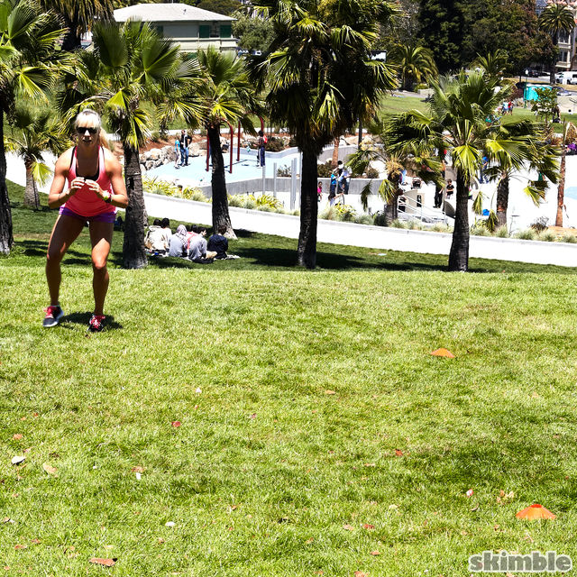 Four Square Shuffle & Bear Crawls - Exercise How-to - Skimble