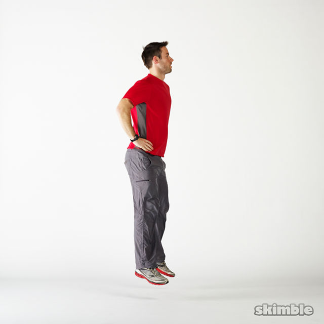 Squat Hops with a Quarter Turn - Exercise How-to - Skimble