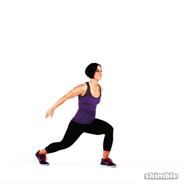 Back Lunge Kick Jump Switch - Exercise How-to - Skimble