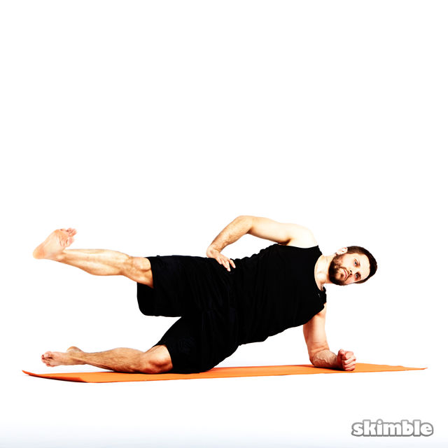 Left Side Plank with Leg Abduction - Exercise How-to - Skimble