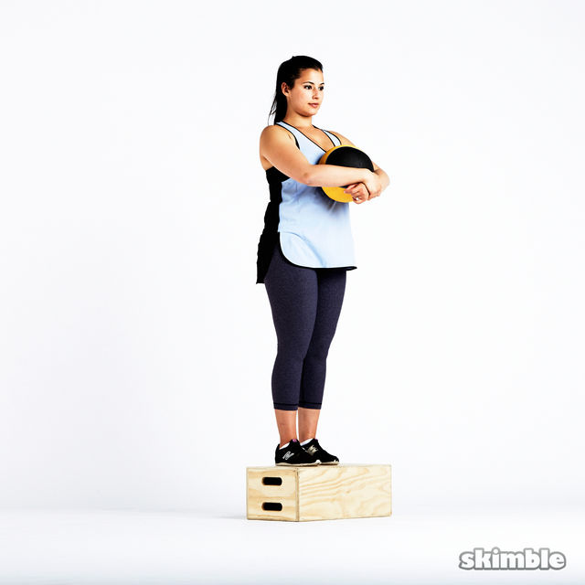 Left Step Ups - Exercise How-to - Skimble Workout Trainer