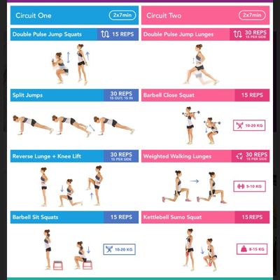 BBG Week 14 Legs Free Intense Workout Skimble Workout Trainer