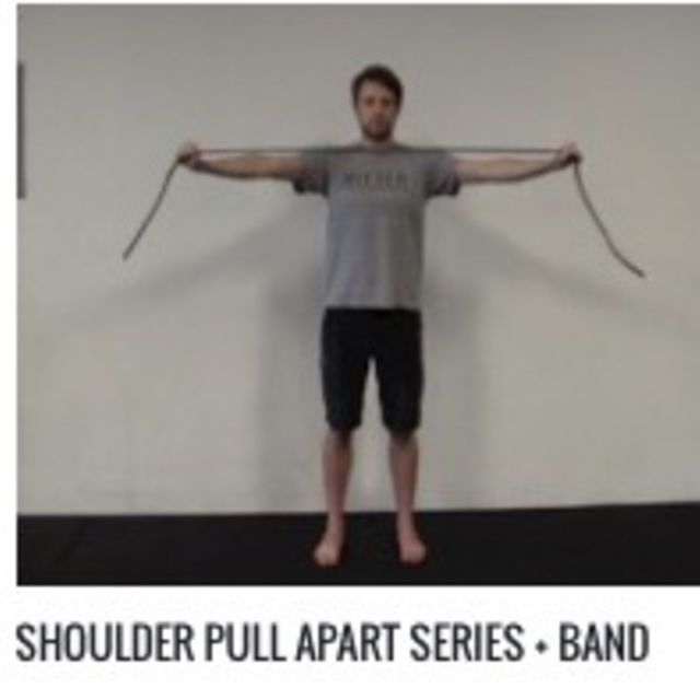 Shoulder Pull Apart Series W/Medium Band by Siphiwe B. - Exercise How ...