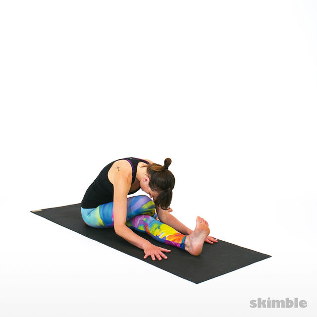 Cow Face Pose with Left Leg Straight - Exercise How-to - Skimble