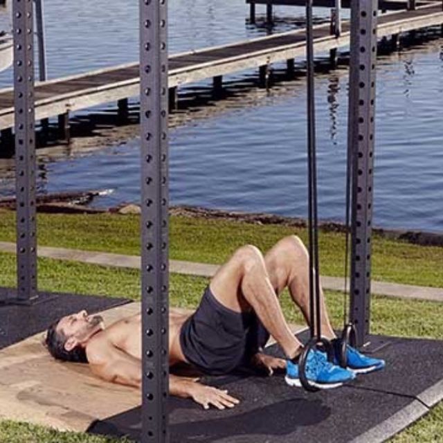 D Hamstring Bridge Curl por Damien R. - Ejercicio Cómo hacerlo - Skimble