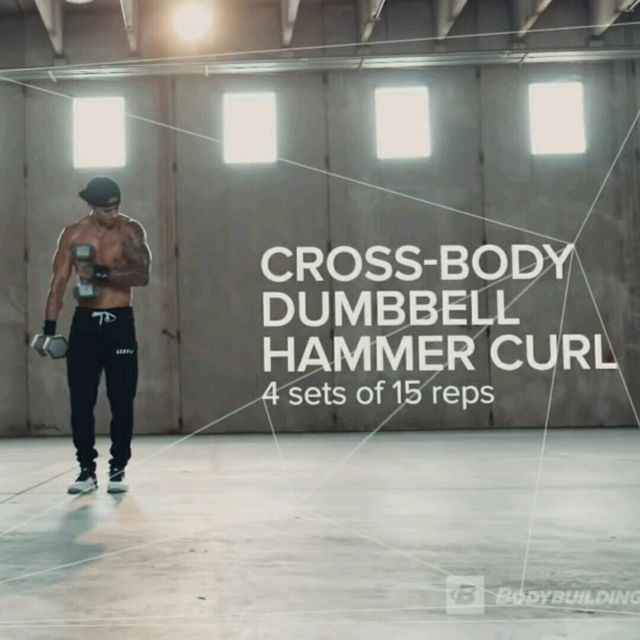 Cross-Body Dumbbell Hammer Curl by Frank Partida - Exercise How-to ...
