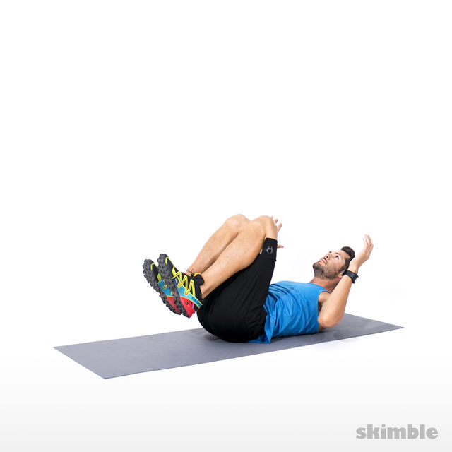 Crunches with Knee Hugs - Exercise How-to - Skimble
