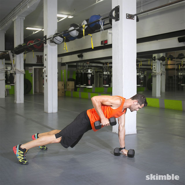 Push-Up to Row to Burpee - Exercise How-to - Skimble
