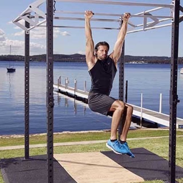 Hanging Knee Raise Opposite Shoulder by Damien R. - Exercise How-to ...