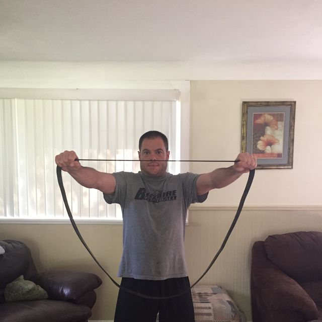 Band Pull-Apart by Timothy Degiuli - Exercise How-to - Skimble