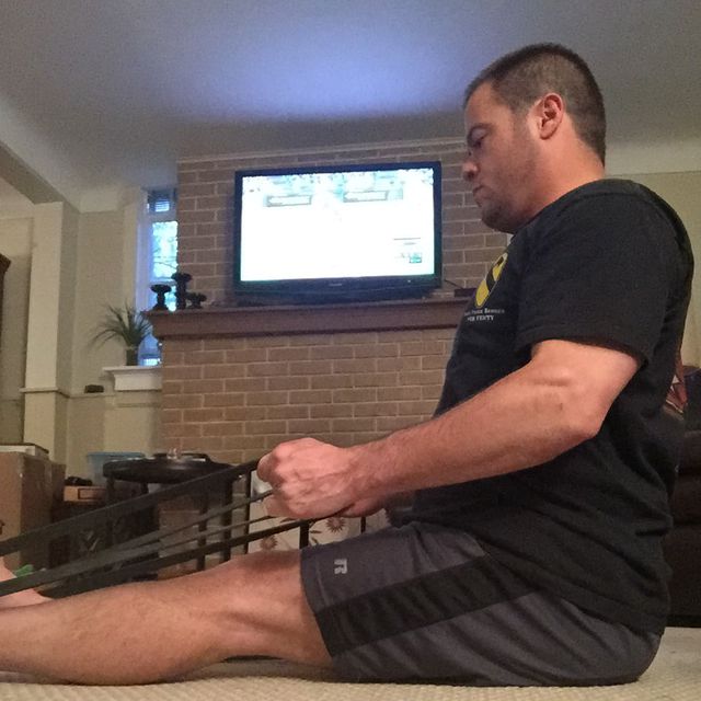 Seat Resistance Band Row by Timothy Degiuli - Exercise How-to - Skimble