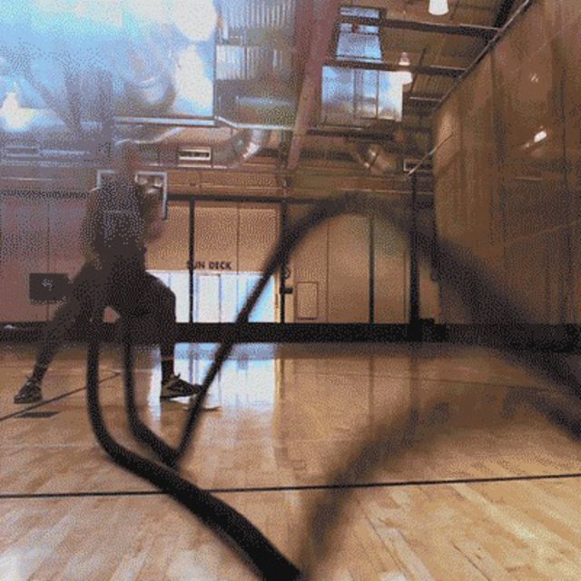 Battle Rope Alternative Wave With Side Shuffle by Ehi K. - Exercise How ...