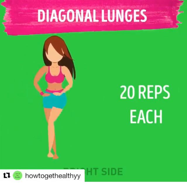 Diagonal Lunges Right Leg por Sule N - Ejercicio Cómo hacerlo - Skimble