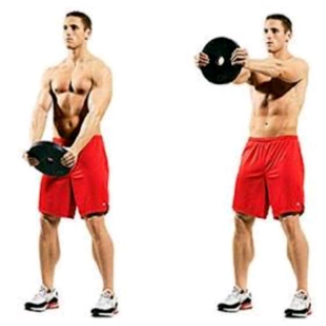 Plate Front Raises by Aysel S. - Exercise How-to - Skimble